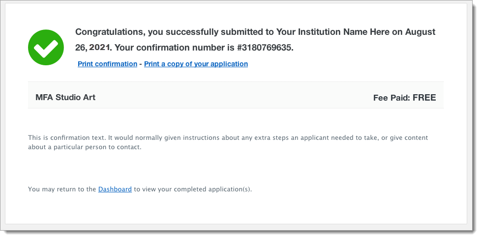 Submitting Your Application - Liaison